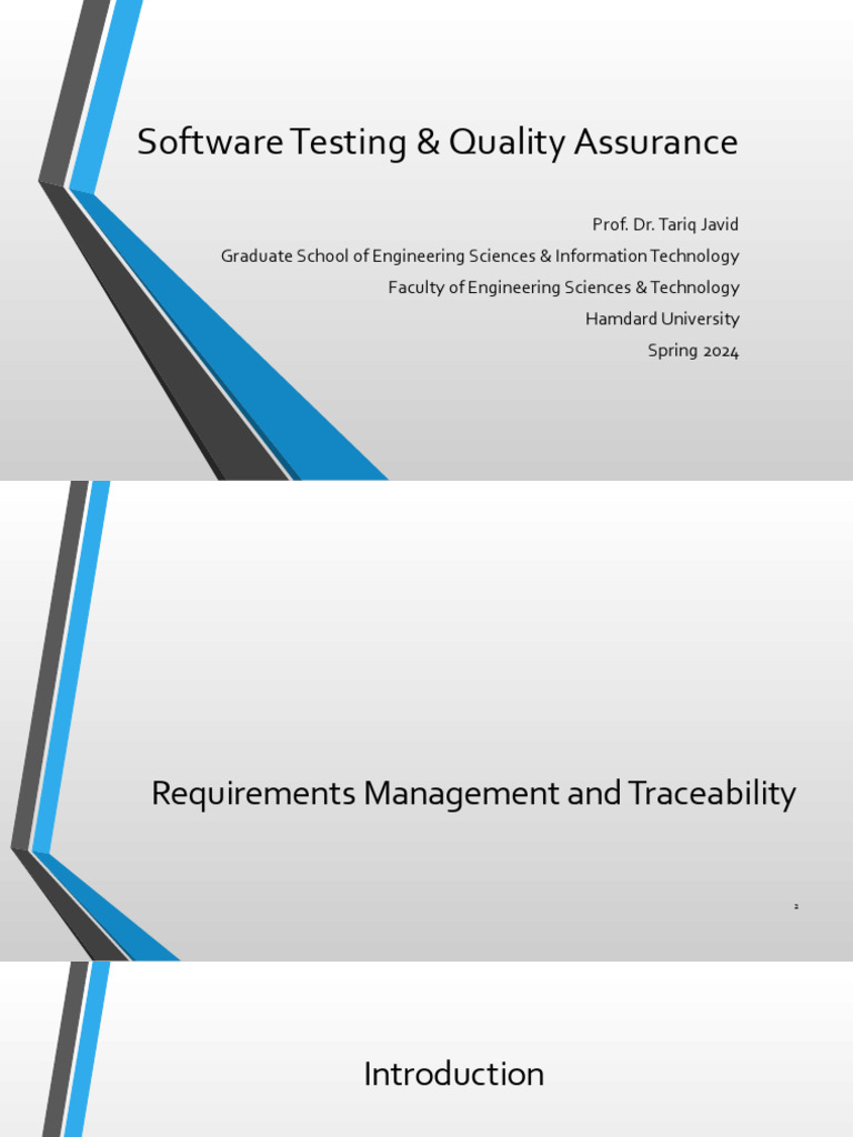 STQA Lecture Slides 08 | PDF | Systems Thinking | Information Technology