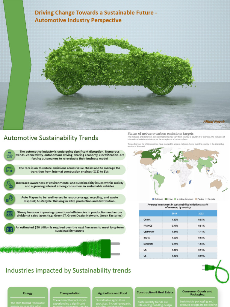 Automotive Industry Sustainability Trends | PDF | Electric Vehicle ...