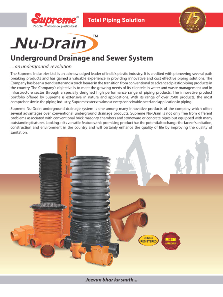 13 Nu Drain Underground Drainage System | PDF | Pipe (Fluid Conveyance ...