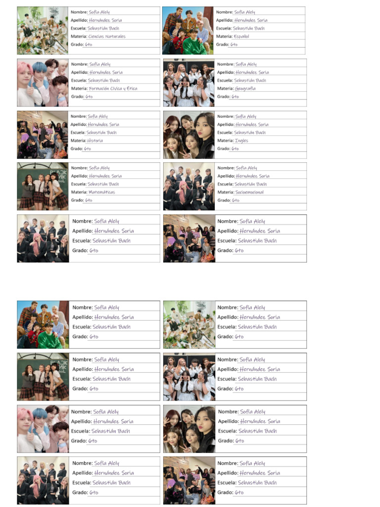 Etiquetas Sofy | PDF