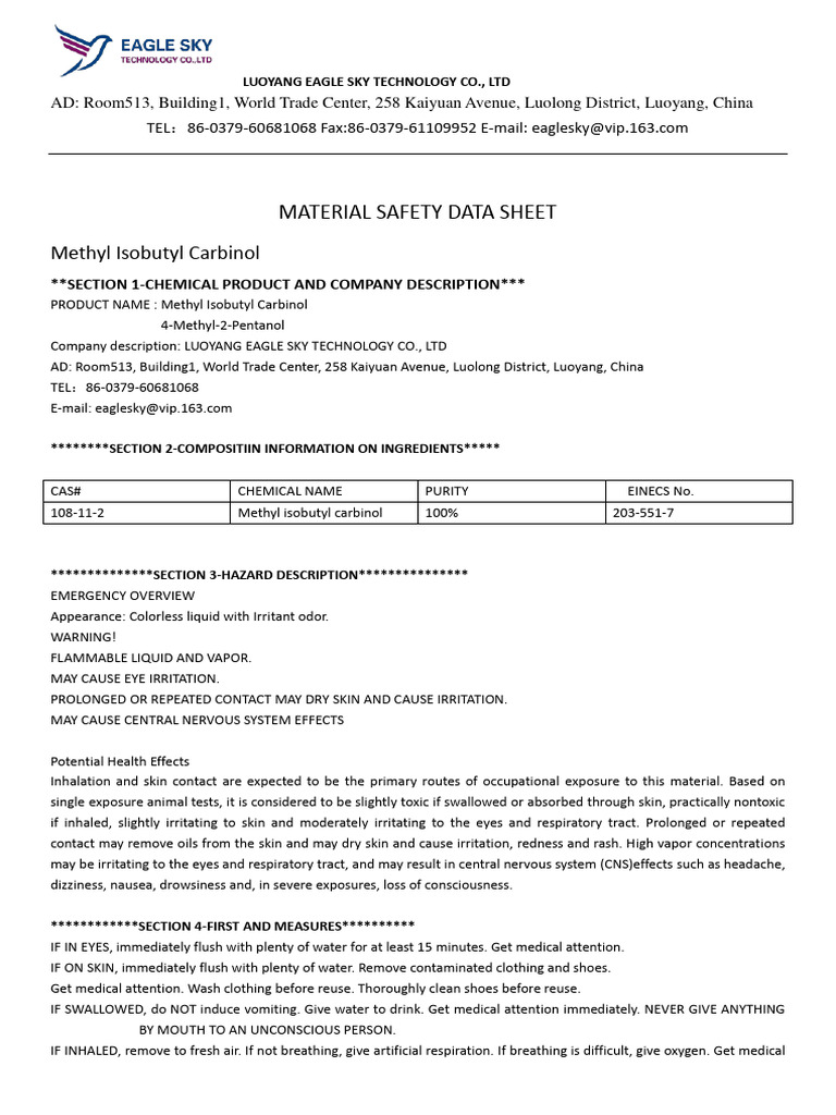 MSDS Mibc Es - (2024-06-18 23 - 08 - 07) | PDF | Personal Protective ...