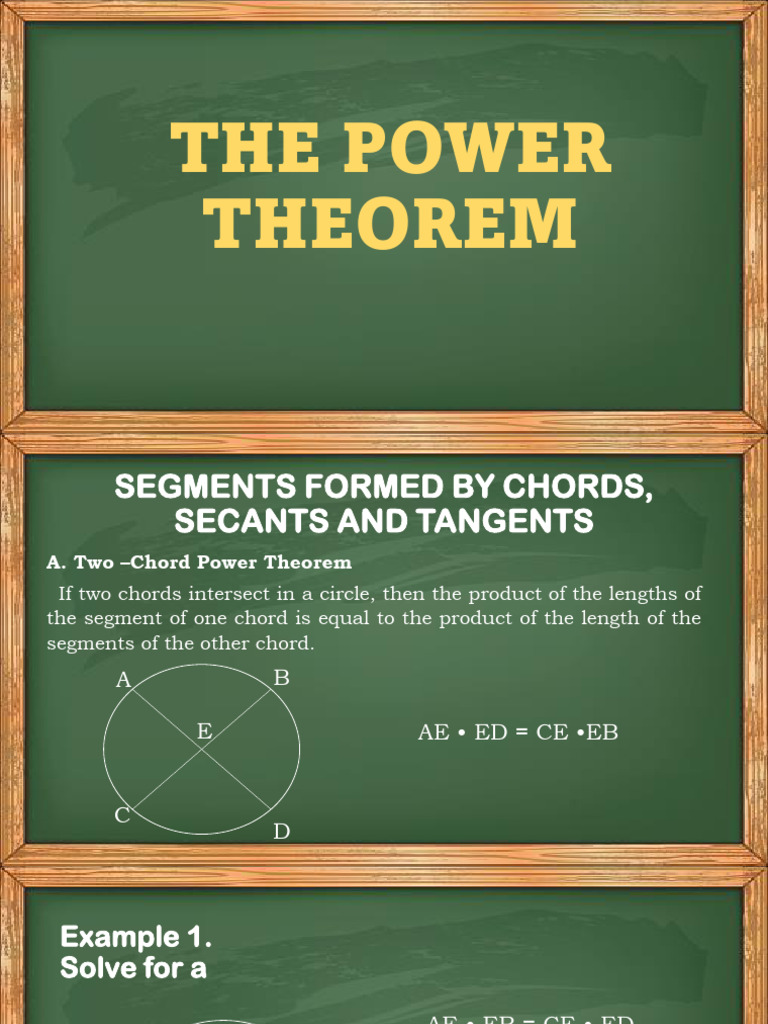 Chord and Secant Power Theorems | PDF