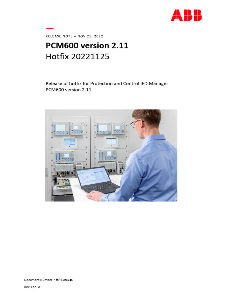 1MRS228245 - PCM600 Version 2.11 Hotfix 20221125 Release Note | PDF | Software Engineering ...
