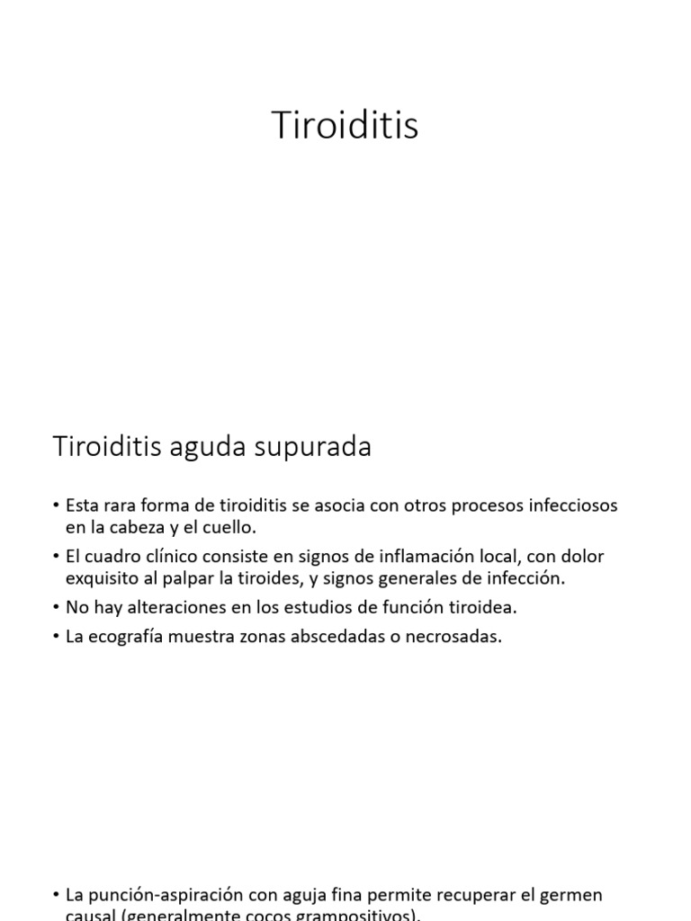 Tiroiditis Pdf Causas De La Muerte Tiroides