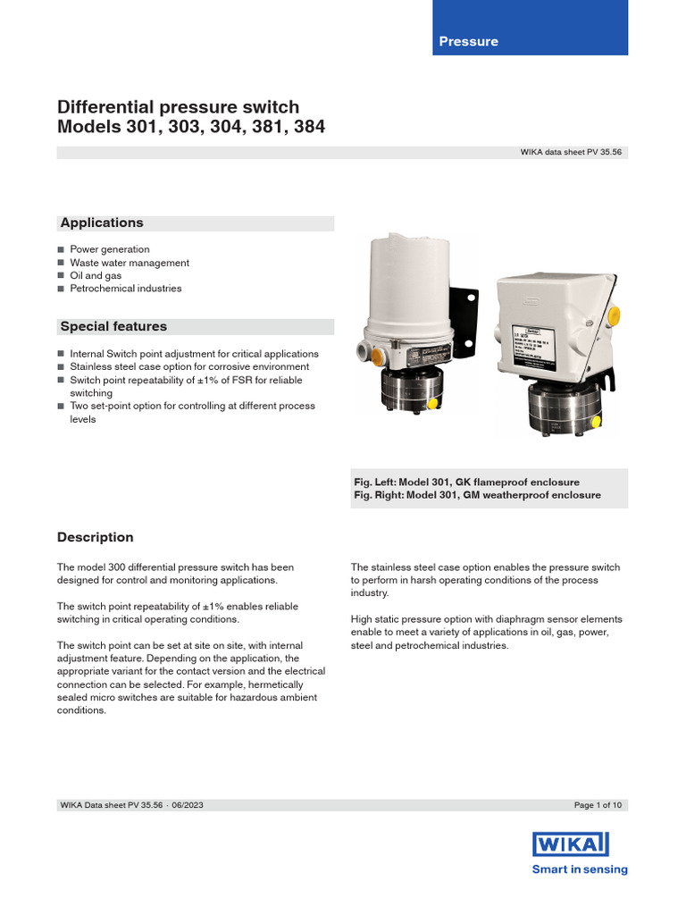 Switzer DP Switch Models 301, 303, 304, 381, 384 | PDF | Stainless ...