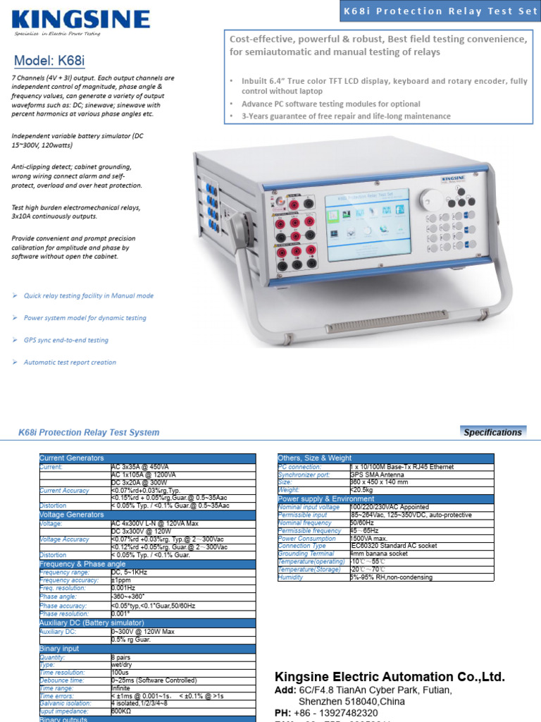 K68i Datasheet en v1.2 | PDF | Relay | Alternating Current