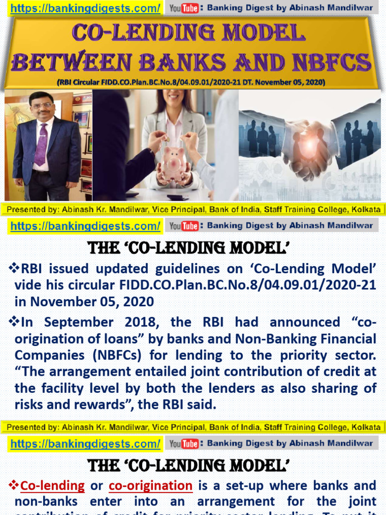 Co Lendingmodel 230401081220 Bae74faa | PDF | Reserve Bank Of India | Loans