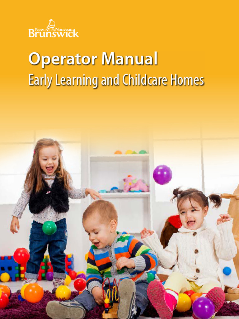 Operator Manual Early Learning Childcare Homes | PDF | Child Care | Regulatory Compliance