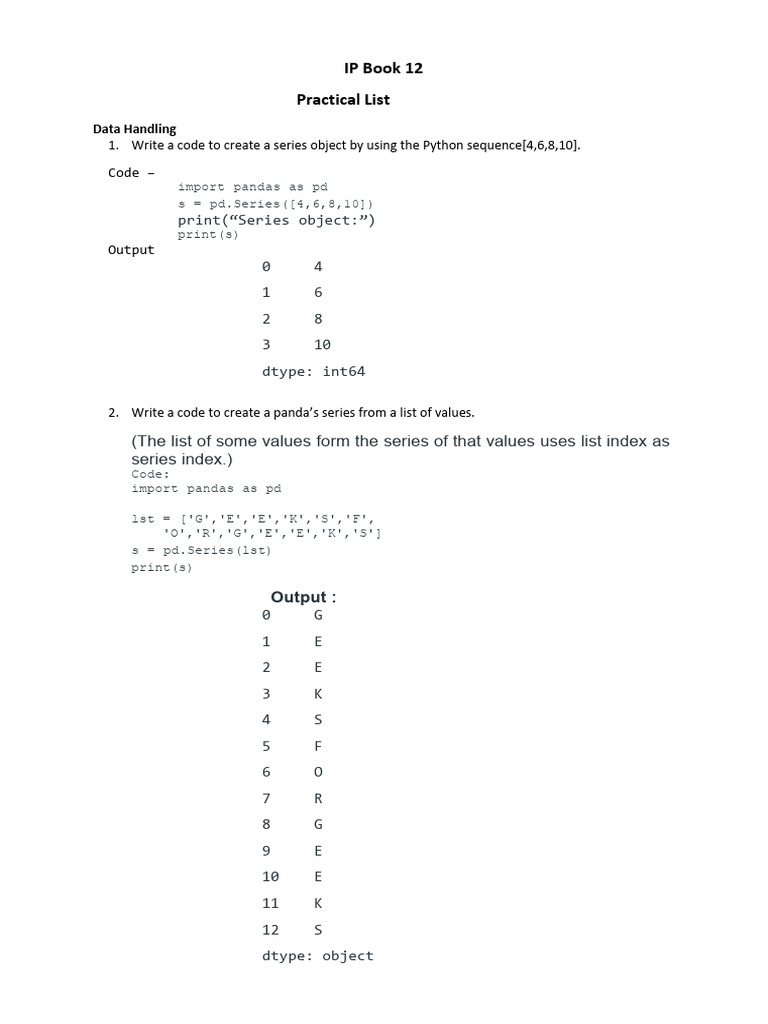 class 12 IP Final practical | PDF