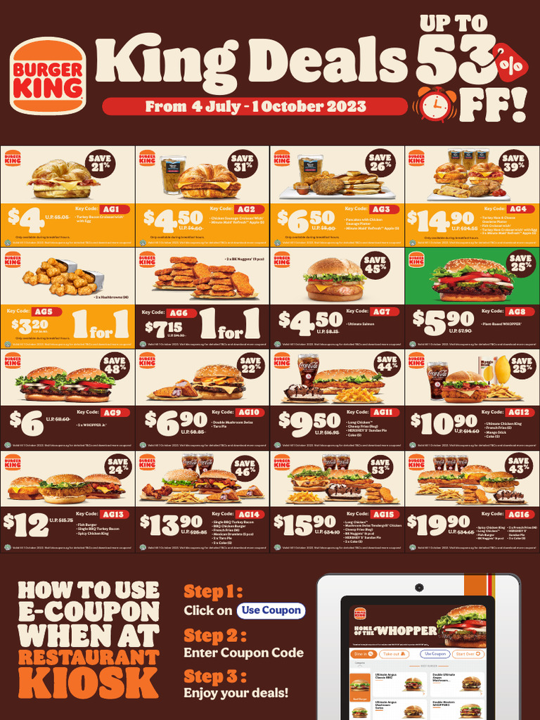 BK Print A4 Coupons-Jan-2023 FA | PDF | Food And Drink Preparation ...