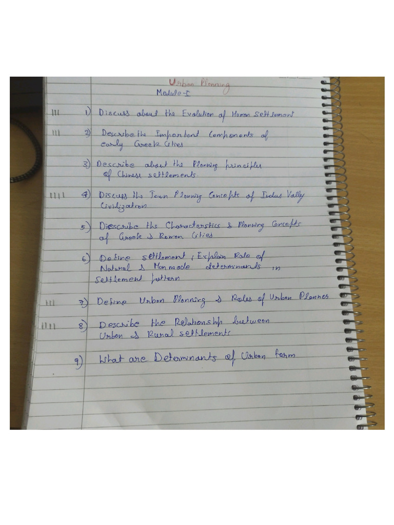 Urban Planning Imp Questions | PDF