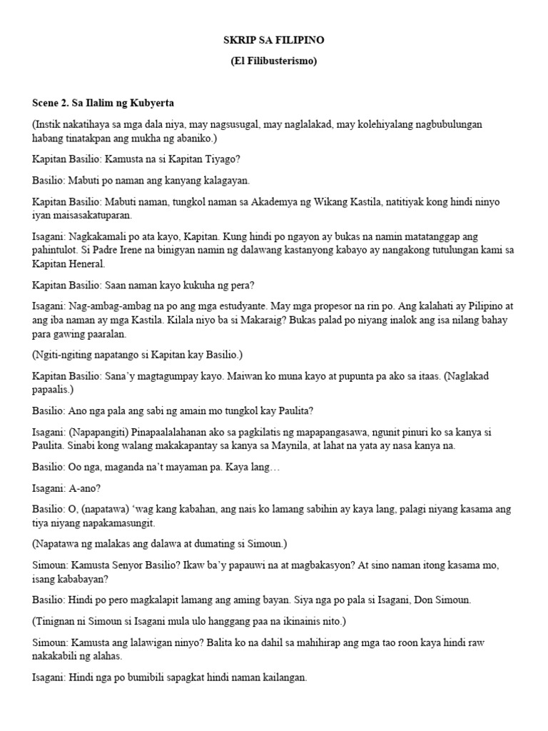 Skrip Sa Filipino | PDF