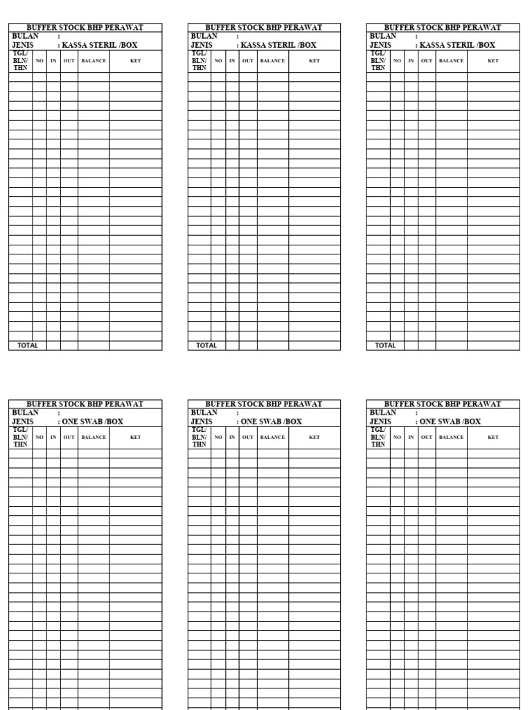 Nurse Supplies Stock Log | PDF