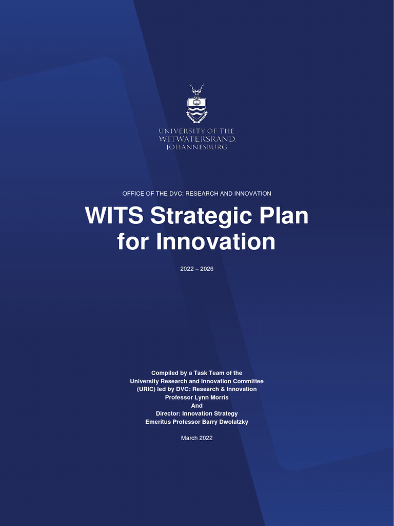Wits Strategic Plan For Innovation2022-2026 | PDF | Innovation ...