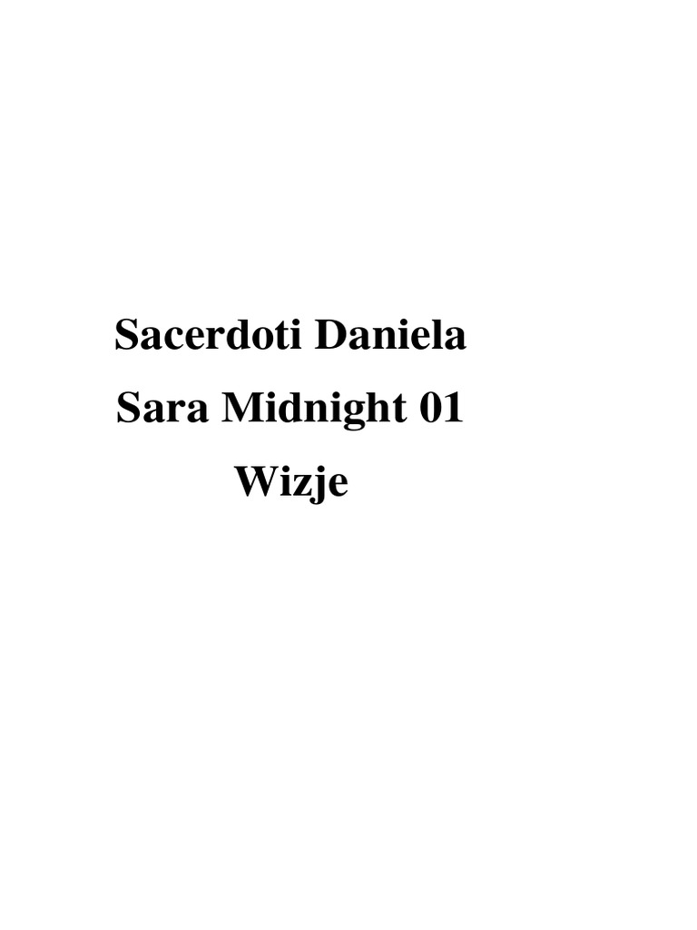 Daniela Sacerdoti - 01 - Wizje | PDF