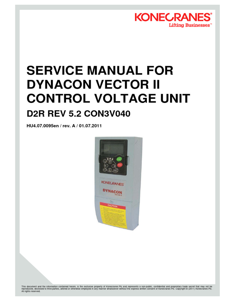 Service Manual For Dynacon Vector II N Control Voltage Unit | PDF | Power Supply | Alternating ...