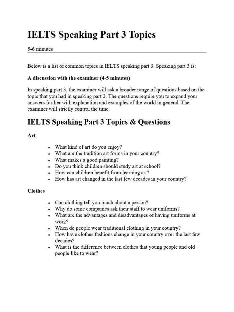 IELTS Speaking Part 3 | PDF | Teachers | Diet (Nutrition)