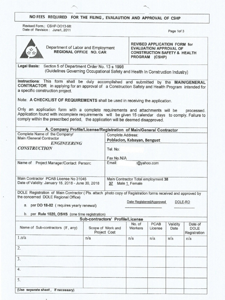 New CSHP Sample | PDF