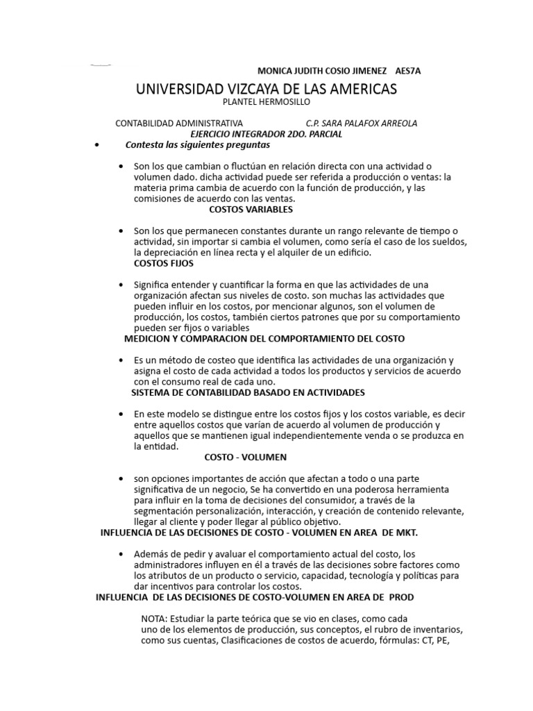 Ejercicio Integrador | PDF | Business | Economias