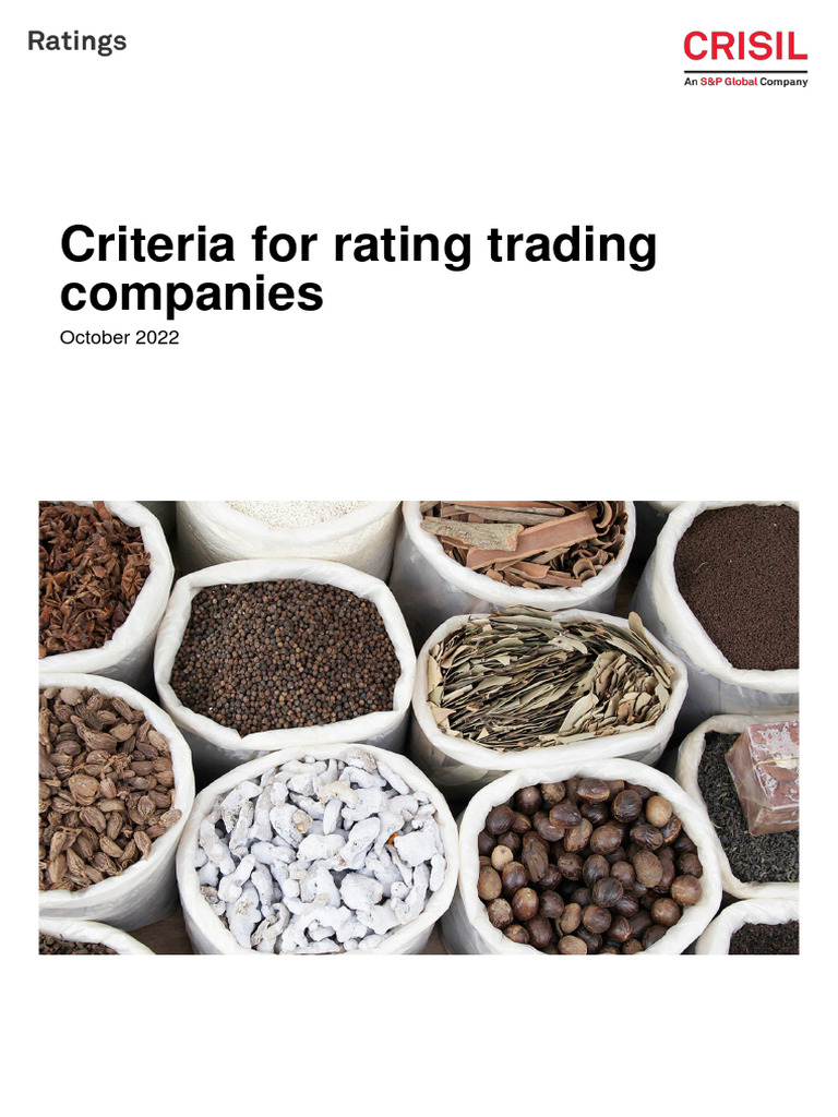 Trading Company Rating Criteria Guide | PDF | Debt | Risk