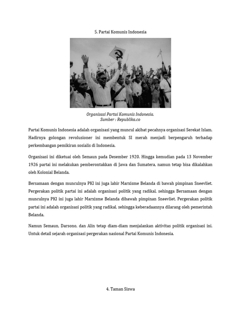 Sejarah Partai Komunis Indonesia | PDF | Agama & Spiritualitas