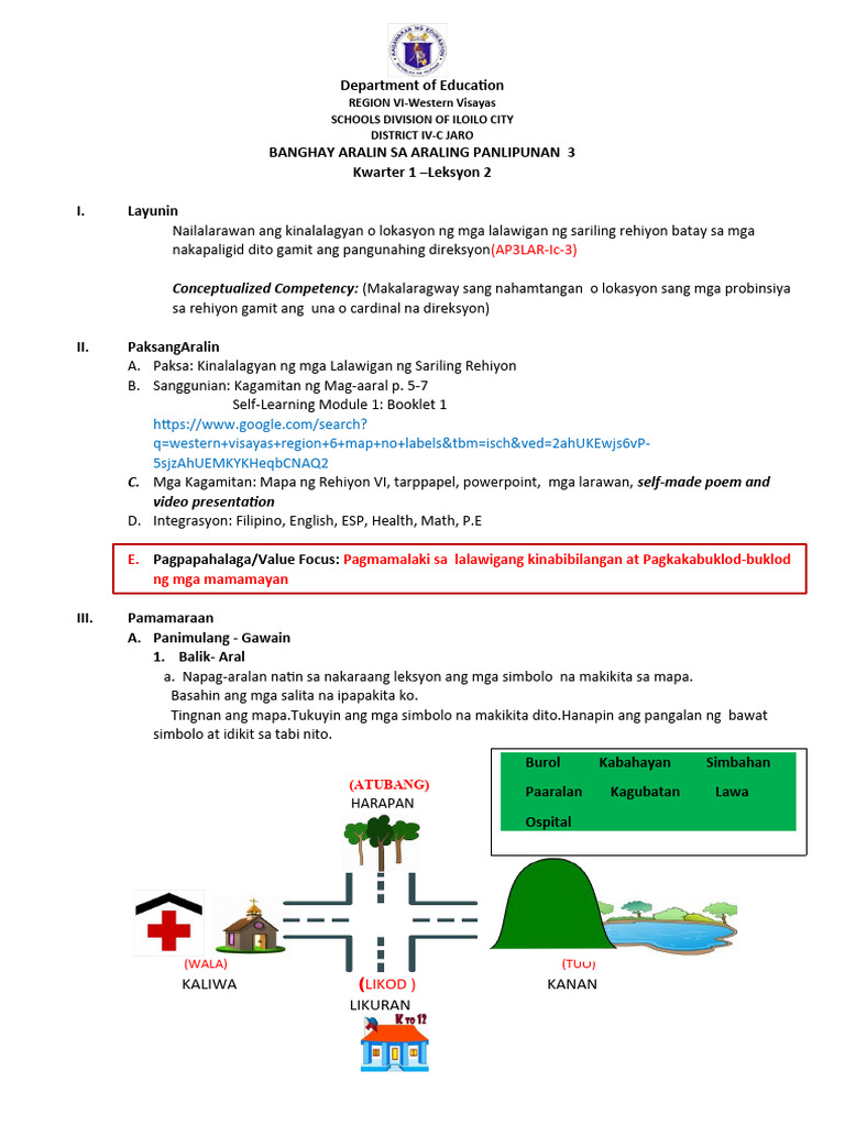 Q1 Banghay-Aralin Sa Ap3 Lokasyon Reg 6 | PDF