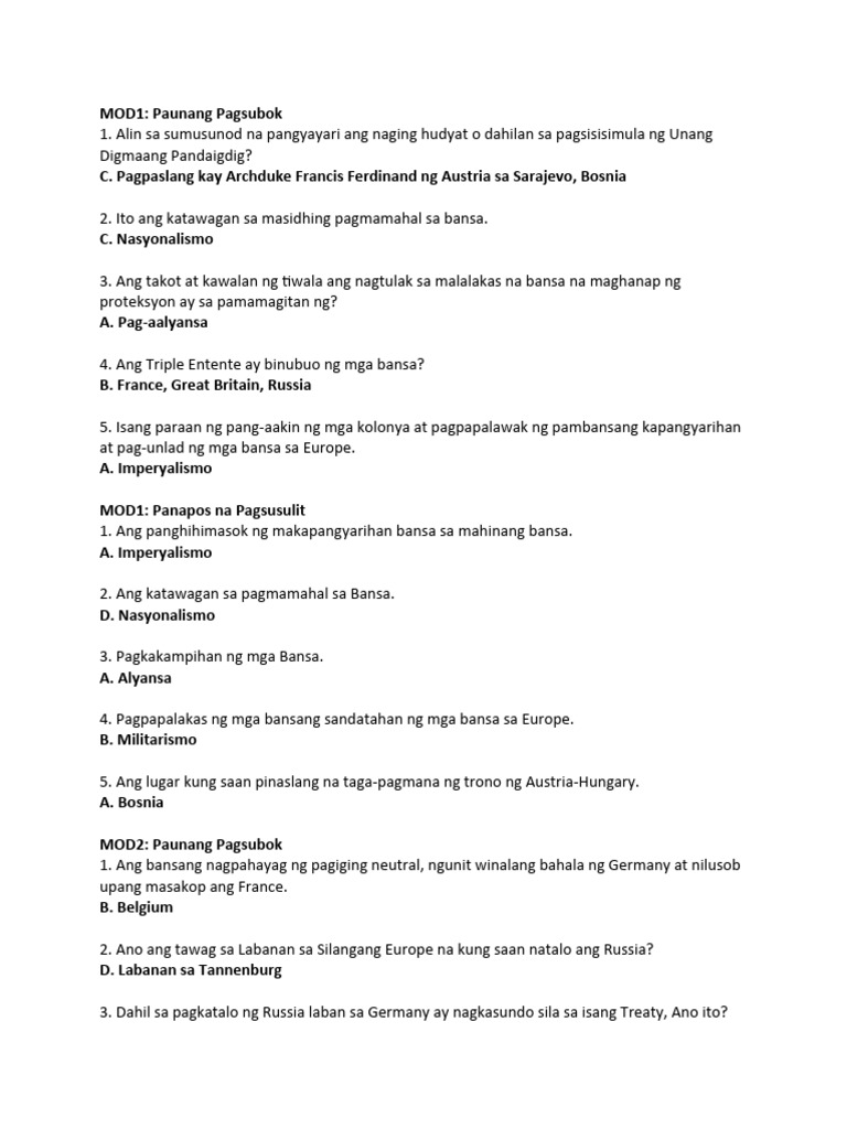 Ap Q4 Reviewer | PDF