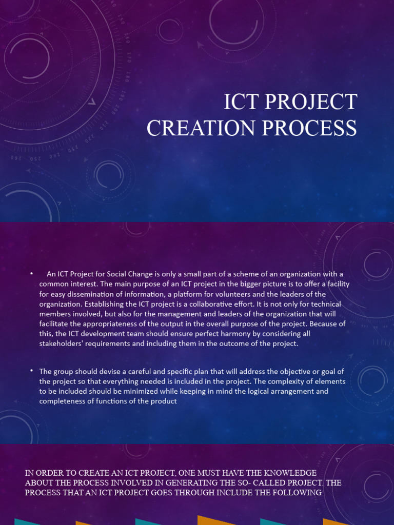 ICT Project Creation Process | PDF | Computing