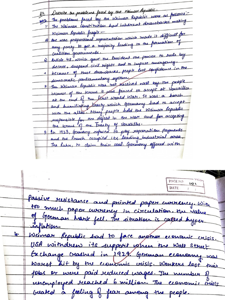 Nazism and The Rise of Hitler Notes in The Form of Ques Ans | PDF