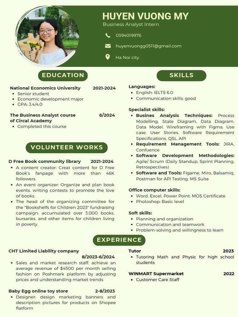 CV-Vuong My Huyen | PDF | Software | Computing