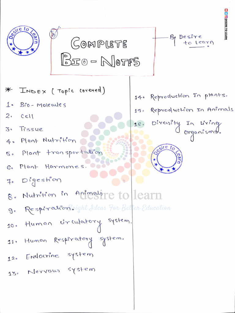Biology Notes (Nda Cds Capf Afcat SSC Banking) (1) - Addpage | PDF
