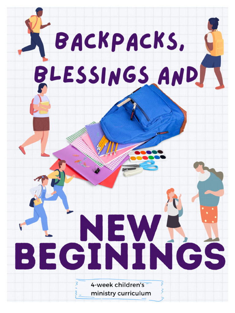 Back To School Backpacks Sample Lesson Sunday School Store | PDF ...