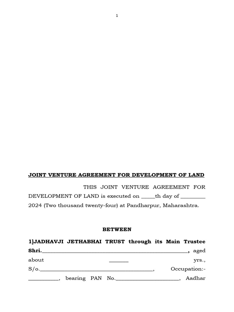 Correction JV Draft Pandharpur | PDF | Property | Mortgage Law
