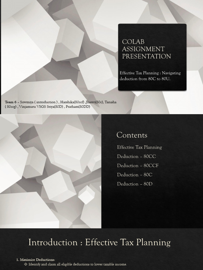 Colab Assignment Presentation | PDF | Tax Deduction | Taxes