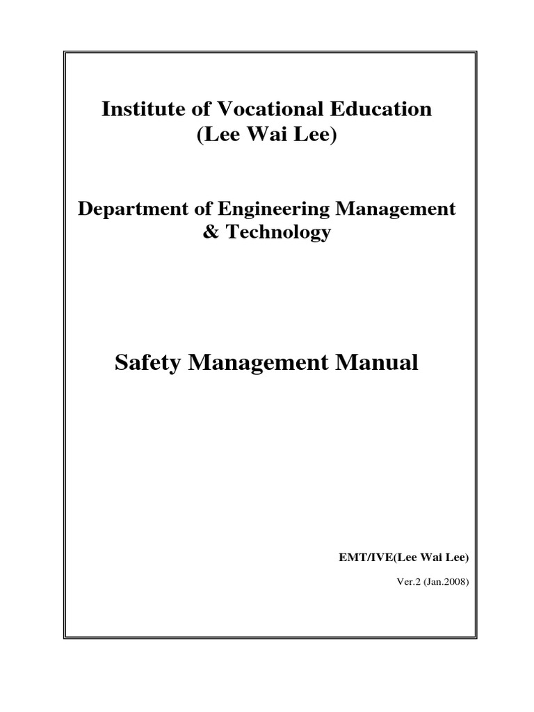 EMT Safety Management Manual Overview | PDF | Occupational Safety And ...