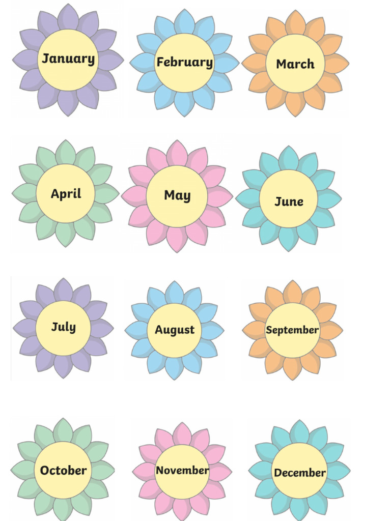 Month Cut Out | PDF