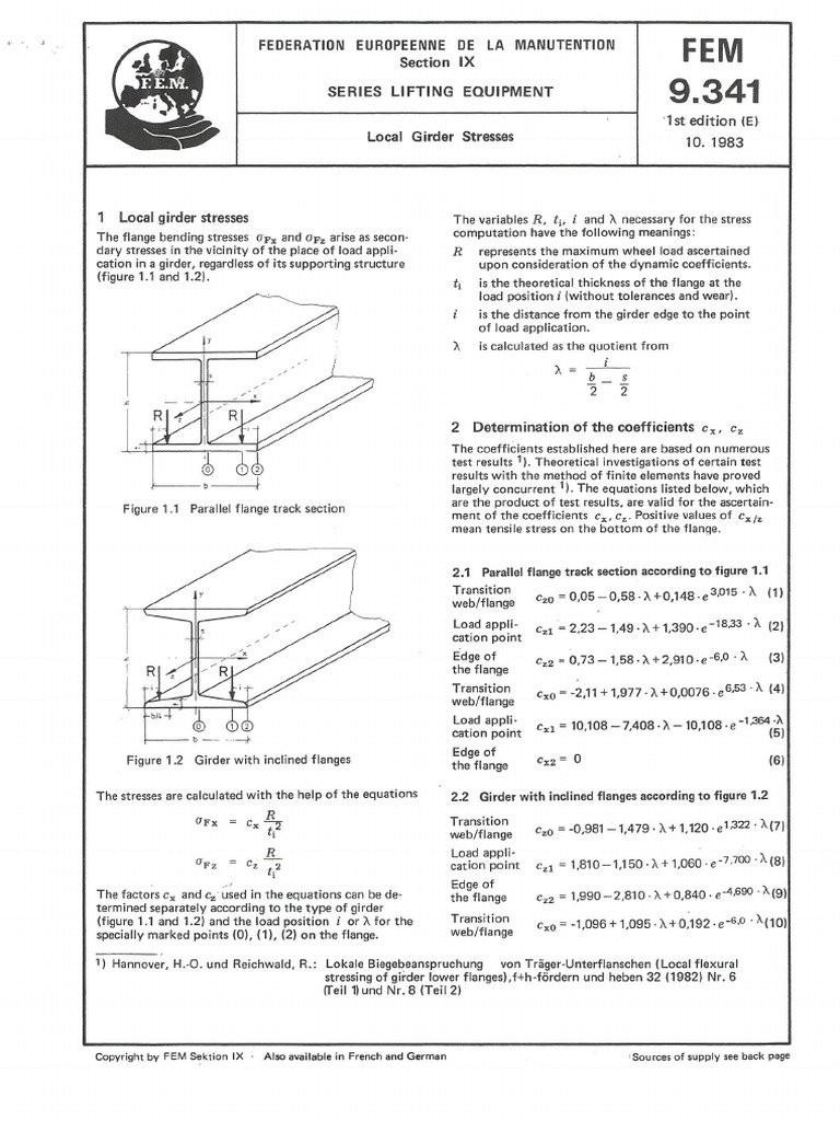 FEM 9.341-Local Girder Stresses | PDF