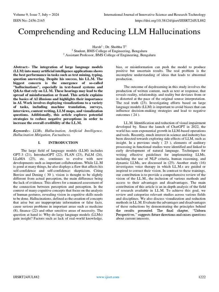 Comprehending and Reducing LLM Hallucinations | PDF | Information | Artificial Intelligence