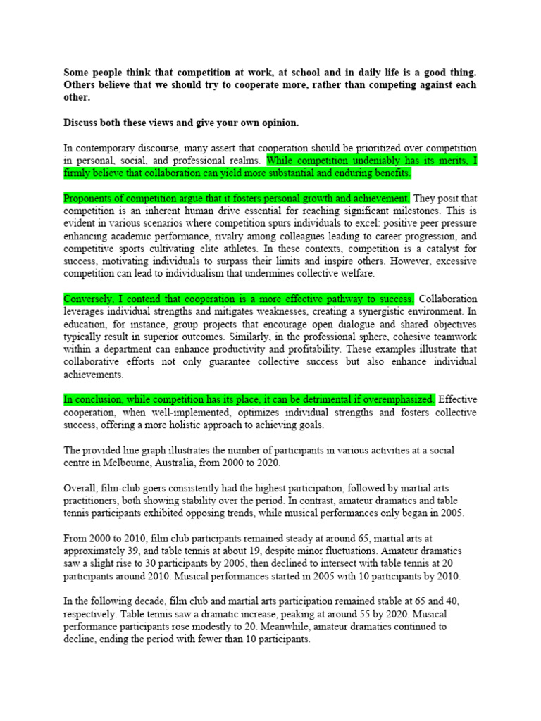 Cam 19 - Test 1 - Writing Task 2 - Practice | PDF | Competition ...