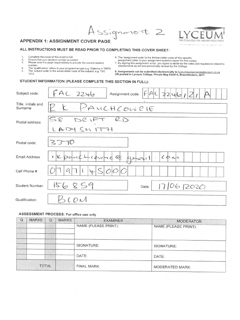 Financial Accounting 2 Assignment 2 Complete | PDF