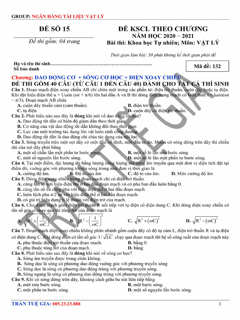 de KSCL Theo Chuong Dao Dong Va Song Lan 15 | PDF