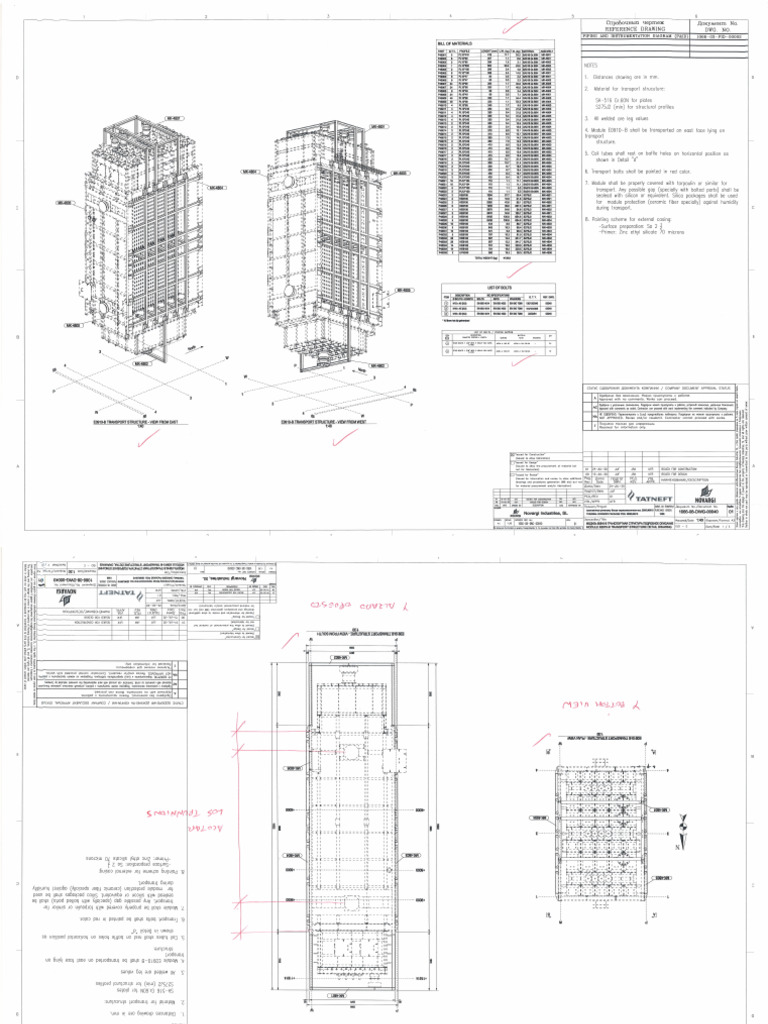 1066 Module E0910-B Transport Structure Detail Drawing | PDF