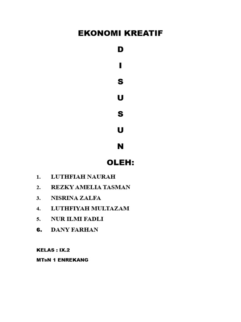 Pengertian Ekonomi Kreatif | PDF | Seni