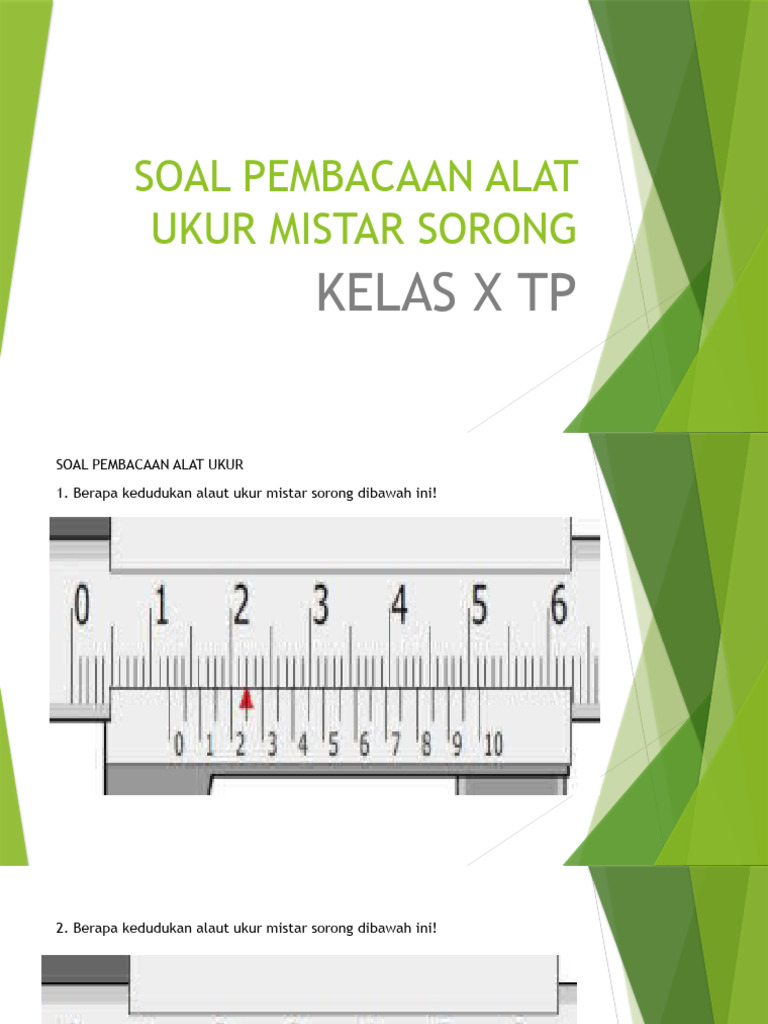 Soal Pembacaan Alat Ukur Mistar Sorong | PDF