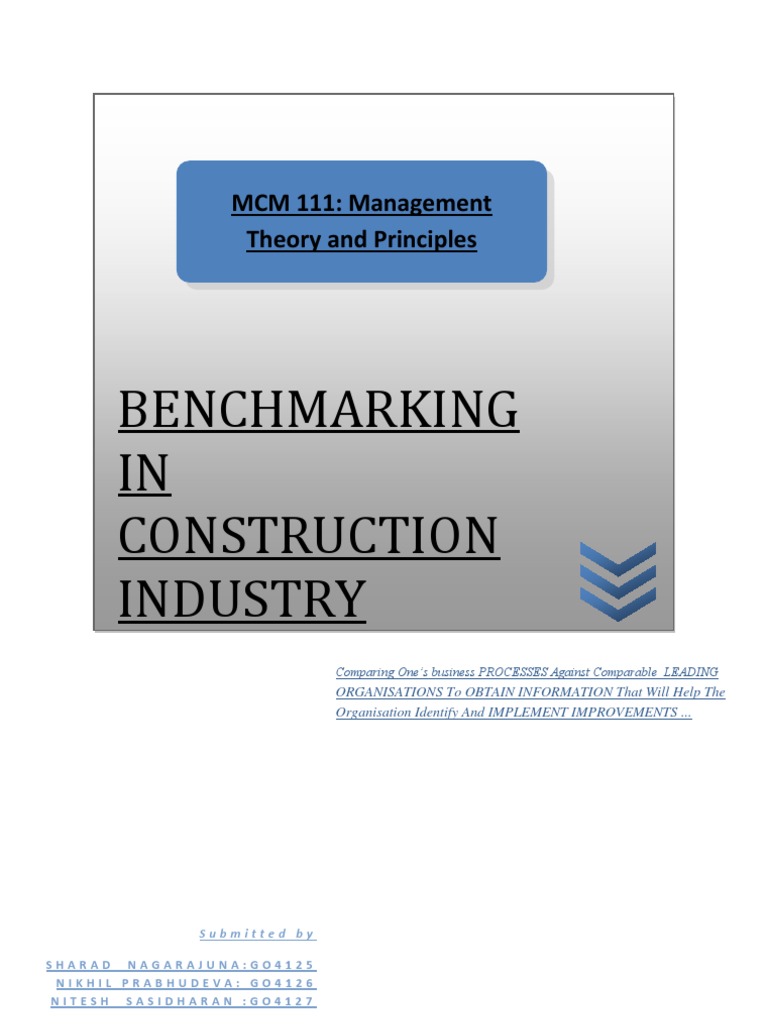 Understanding Benchmarking in Construction | PDF | Benchmarking ...