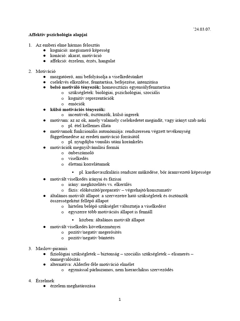 Affektív Alapok | PDF