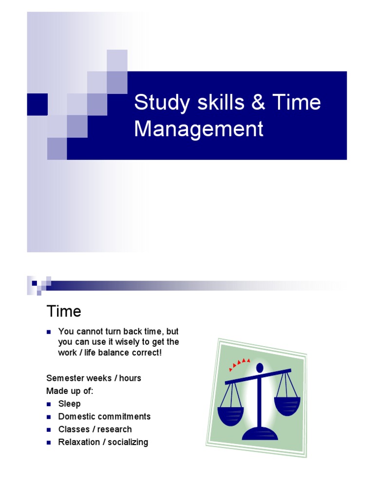 Studying Skills and Time Management | PDF | Study Skills | Time Management