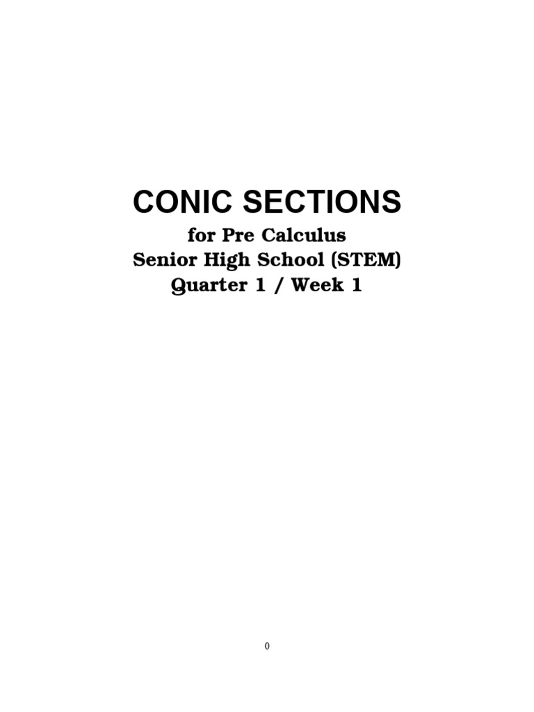 Math 11 STEM Pre Cal Q1 Week 1 | PDF | Ellipse | Euclid