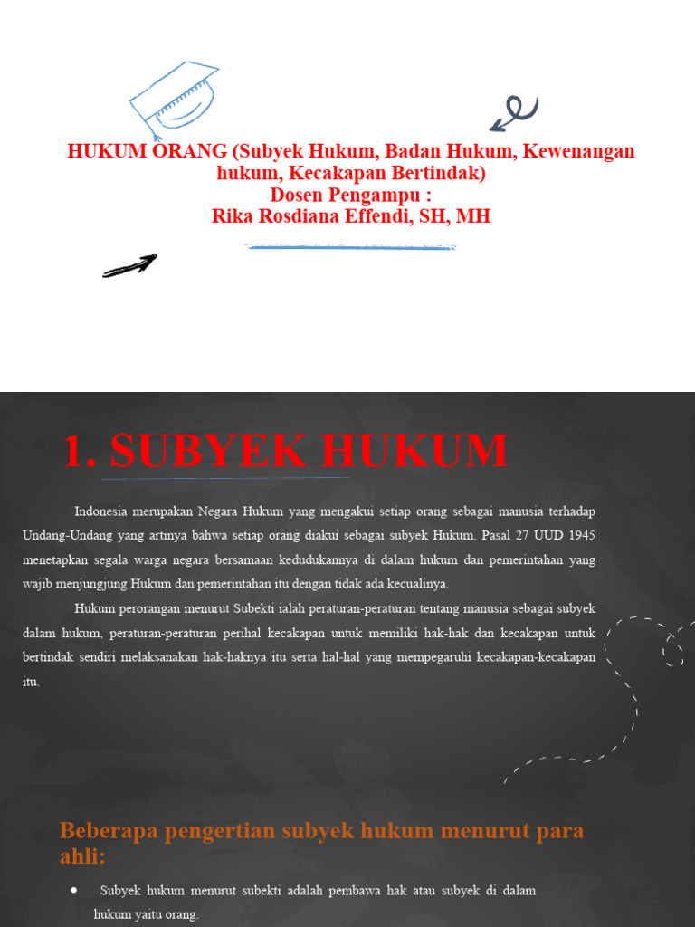 Materi Hukum Orang Bagian 1 | PDF