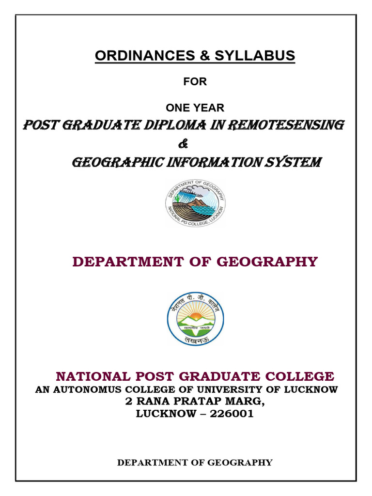 Diploma Geography | PDF | Geographic Information System | Remote Sensing